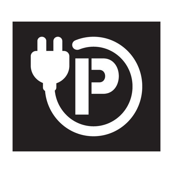 Black Plastic Stencil Electric Charging P Symbol | 1350mm – Meon-UK