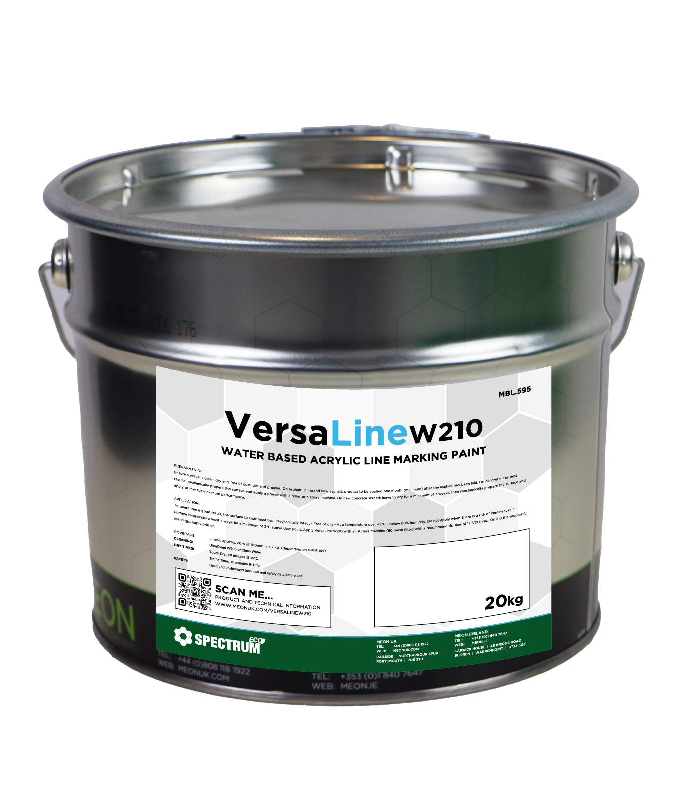 Spectrum ECO VersaLine W210 Water Based Acrylic Line Marking Paint 20k ...