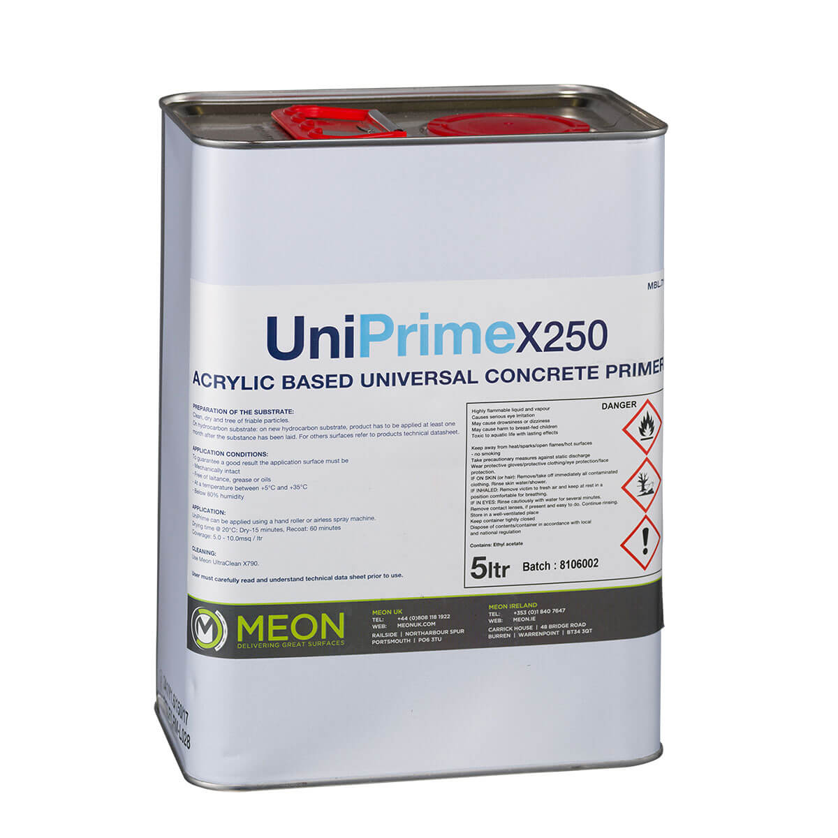 Spectrum UniPrime X250 Single Pack Acrylic Concrete Primer 5 litre ...